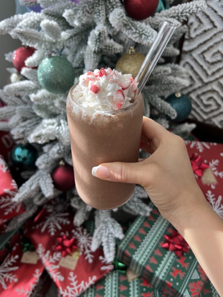 Chocolate Peppermint Protein Shake - Peanut Butter and Jilly