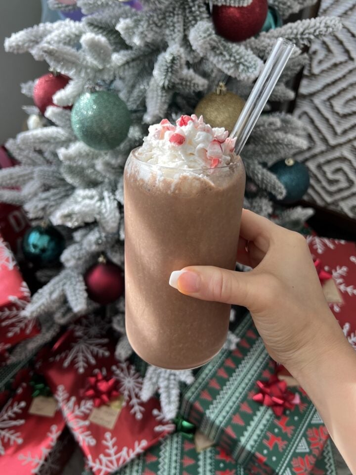 Chocolate Peppermint Protein Shake - Peanut Butter and Jilly