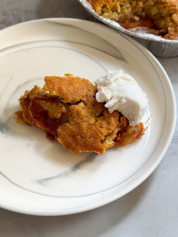 Vegan Peach Cobbler - Peanut Butter and Jilly