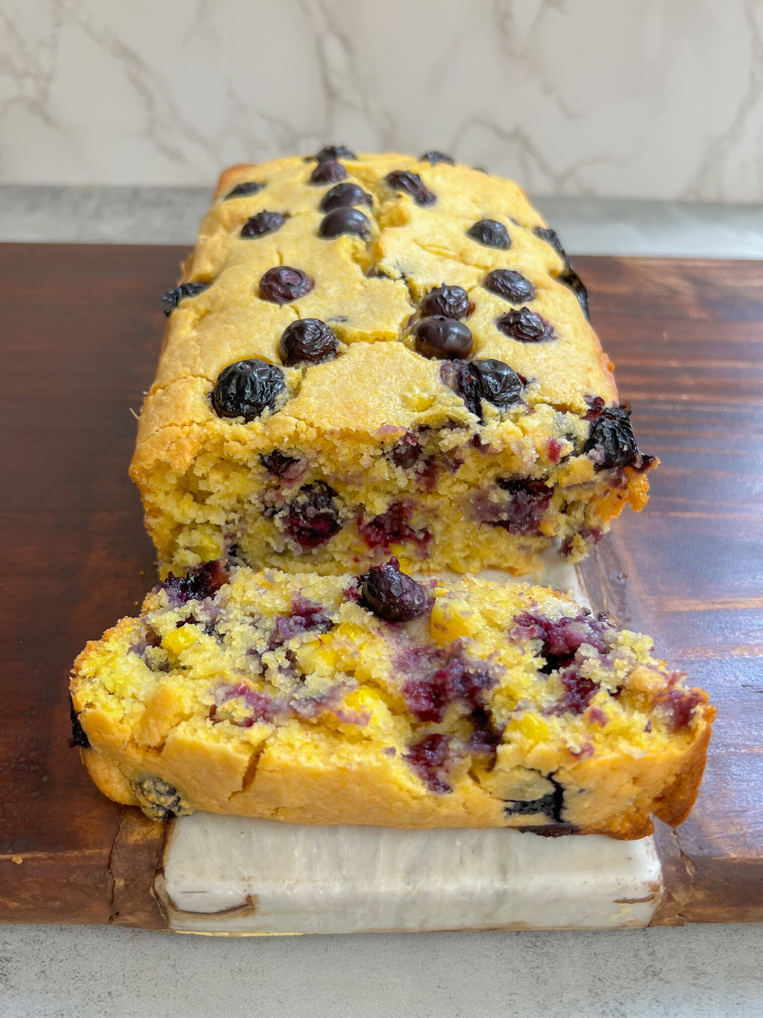 Blueberry Cornbread - Peanut Butter and Jilly
