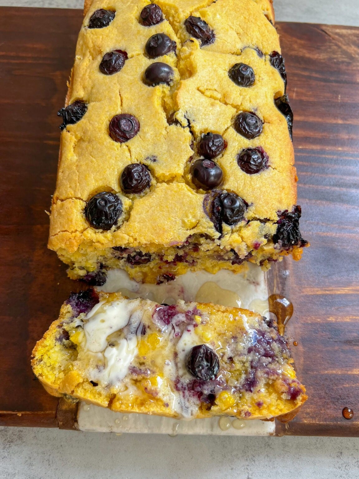 Blueberry Cornbread - Peanut Butter and Jilly